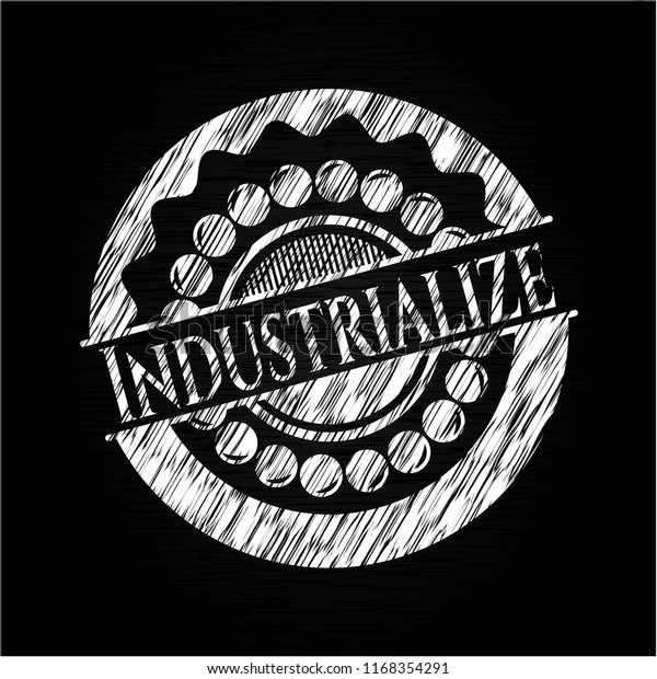 Industrialize On Chalkboard Stock Vector (Royalty Free) 1168354291 ...