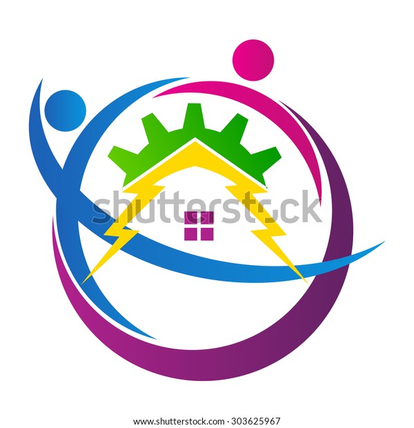 Industries Logo Design Isolated White Background Stock Vector (Royalty ...