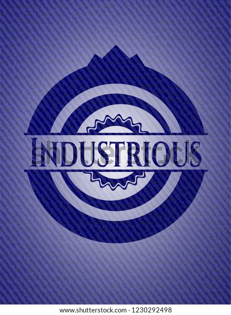 Industrious Emblem Jean Background Stock Vector (Royalty Free ...