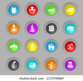 Industry Colored Plastic Round Buttons Vector Stock Vector (Royalty ...