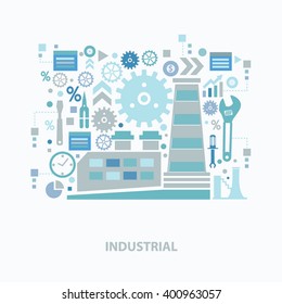 Industry Concept Design On Clean Backgroundvector Stock Vector (Royalty ...