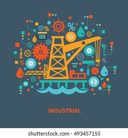 Industry Concept Design On Clean Backgroundclean Stock Vector (Royalty ...