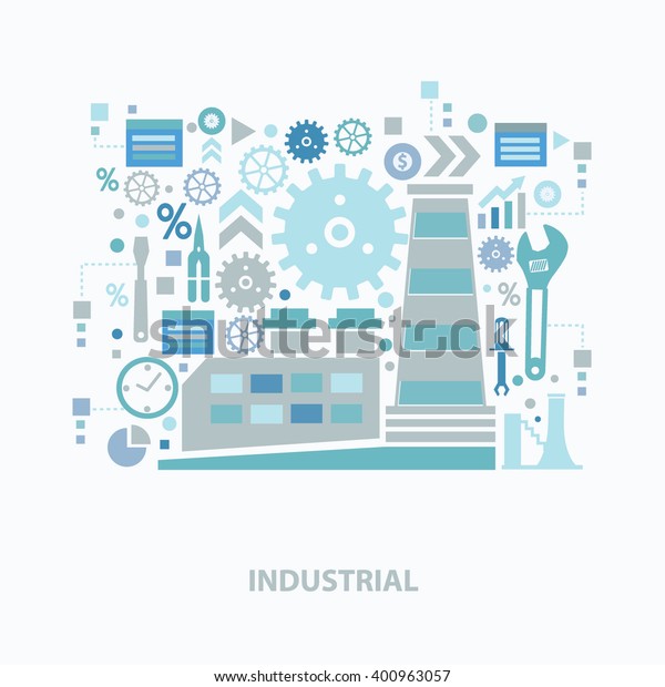 Industry Concept Design On Clean Backgroundvector Stock Vector (Royalty ...