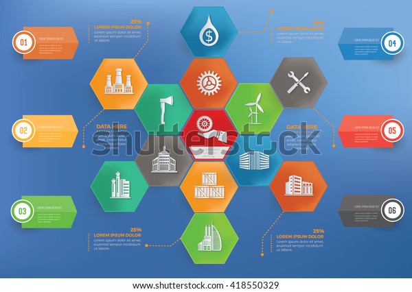 Industry Concept Info Graphic Design On Stock Vector (Royalty Free ...