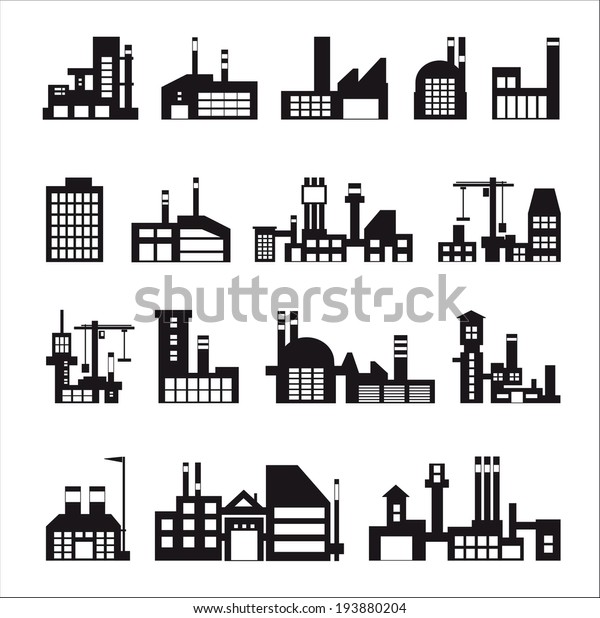 industry icons over white background. vector illustration.Vector ...