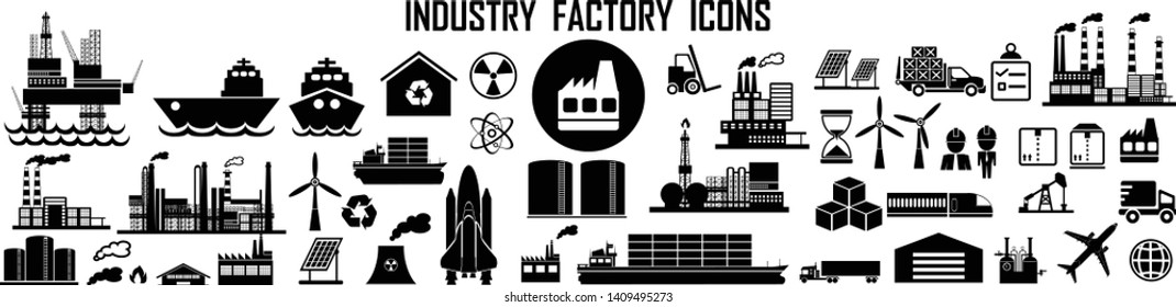 Industry Power Factory Vector Icon Stock Vector (Royalty Free ...