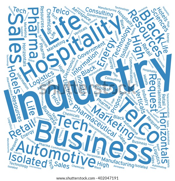 Industry Word Cloud Art Background Stock Vector (Royalty Free ...