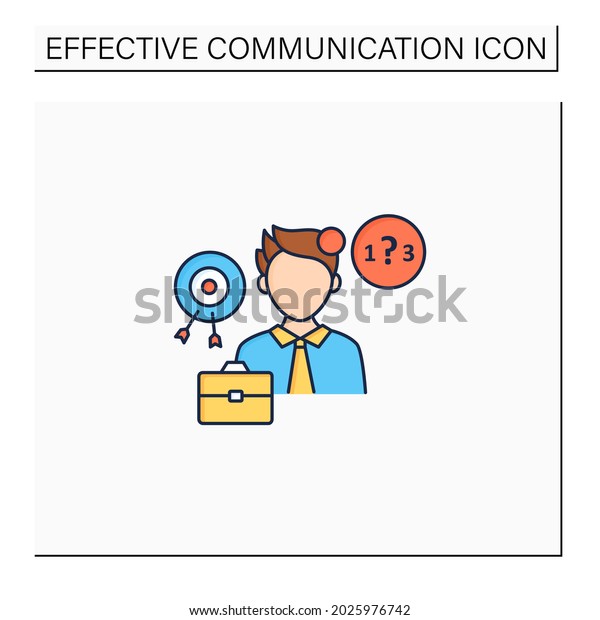 Ineffective Communication Color Icon Lack Focus Stock Vector (Royalty ...