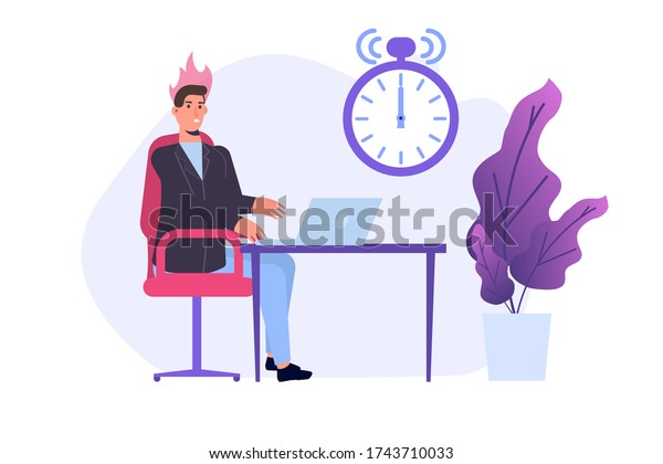 Inefficient Time Management Concept People Unable Stock Vector (Royalty ...