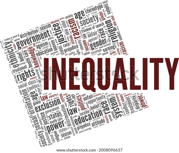 Inequality Vector Illustration Word Cloud Isolated Stock Vector ...