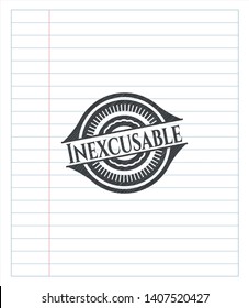 Inexcusable Drawn Pencil Vector Illustration Detailed Stock Vector ...