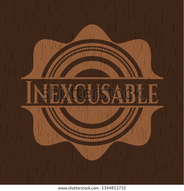 Inexcusable Wood Emblem Stock Vector (Royalty Free) 1344812732 ...