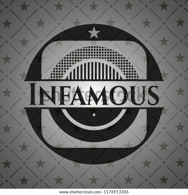 Infamous Black Emblem Vintage Stock Vector (Royalty Free) 1176913306 ...