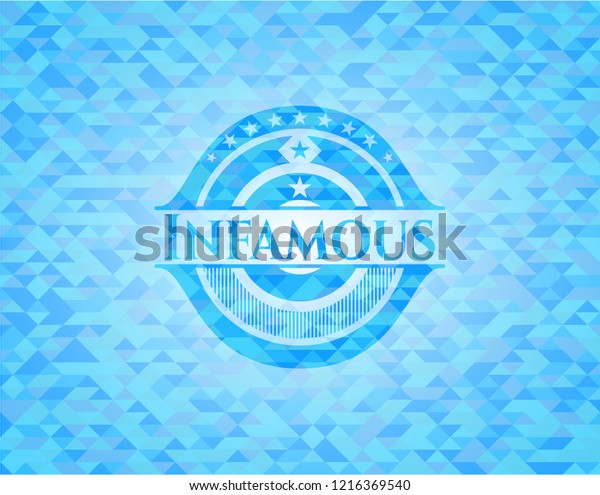 Infamous Sky Blue Emblem Mosaic Background Stock Vector (Royalty Free ...