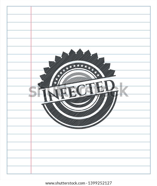 Infected Draw Pencil Strokes Vector Illustration Stock Vector (Royalty ...