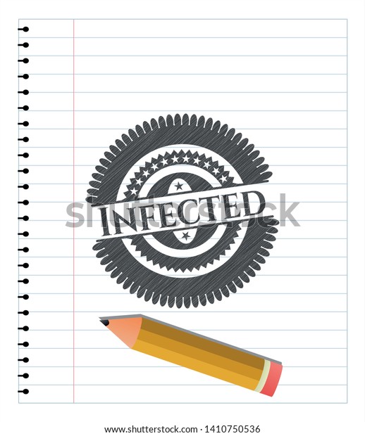 Infected Draw Pencil Strokes Vector Illustration Stock Vector (Royalty ...