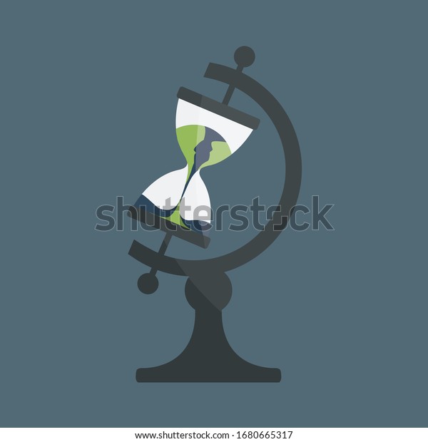 Infected Earth Illustration Changing Planet Isolated Stock Vector ...