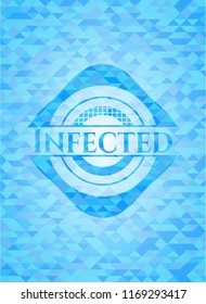 Infected Light Blue Emblem Triangle Mosaic Stock Vector (Royalty Free ...