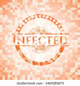 Infected Orange Mosaic Emblem Vector Illustration Stock Vector (Royalty ...