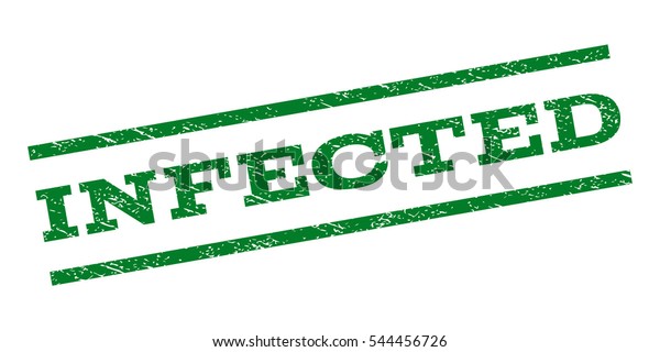 Infected Watermark Stamp Text Caption Between Stock Vector (Royalty ...
