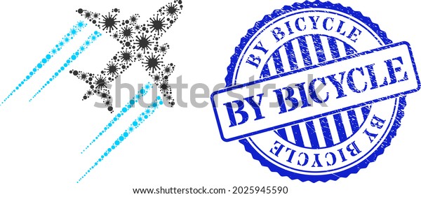 Infection Collage Flying Airplane Trace Icon Stock Vector (Royalty Free ...
