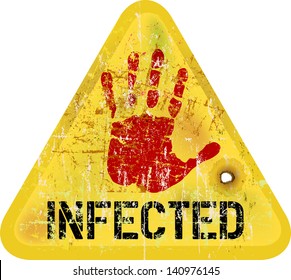 Infection Computer Virus Warning Sign Vector Stock Vector (Royalty Free ...