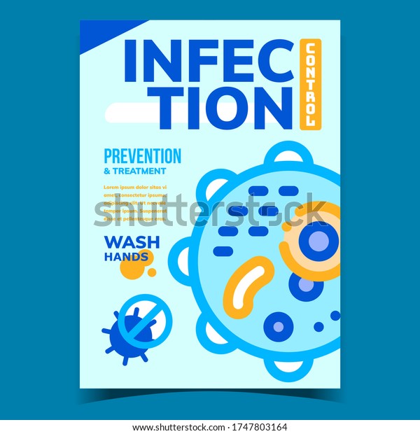 Infection Control Creative Promo Poster Vector Stock Vector (Royalty ...