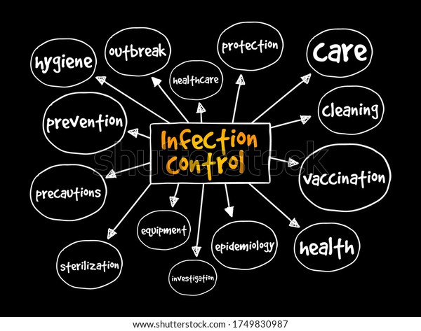 Infection Control Mind Map Medical Concept Stock Vector (Royalty Free ...
