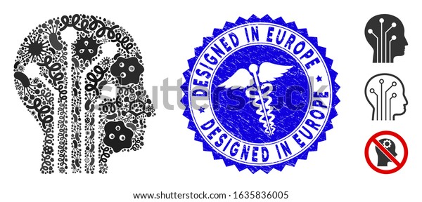 Infection Mosaic Cyborg Head Circuit Icon Stock Vector (Royalty Free ...