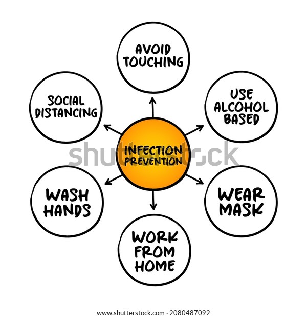 Infection Prevention Control Mind Map Process Stock Vector (Royalty ...