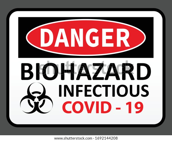 Infection Zone Warning Signgraphic Vector Stock Vector (Royalty Free ...