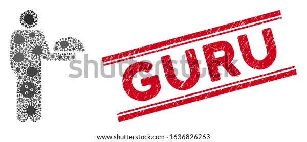 Infectious Mosaic Standing Waiter Icon Red Stock Vector (Royalty Free ...