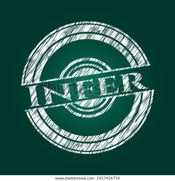 Infer Written Chalkboard Texture Vector Illustration Stock Vector ...