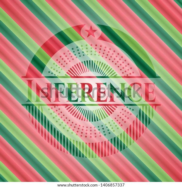 Inference Christmas Style Badge Vector Illustration Stock Vector ...
