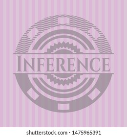 Inference Realistic Pink Emblem Vector Illustration Stock Vector ...