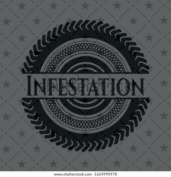 Infestation Realistic Black Emblem Vector Illustration Stock Vector ...