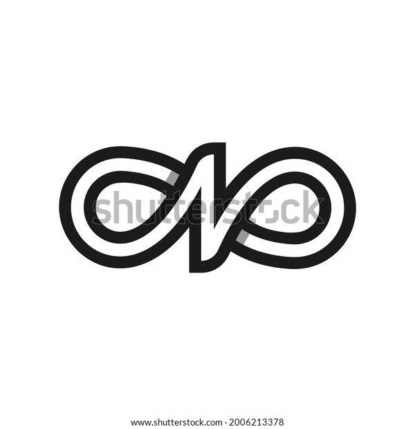 Infinite Letter N Logo Suitable Web Stock Vector (Royalty Free ...