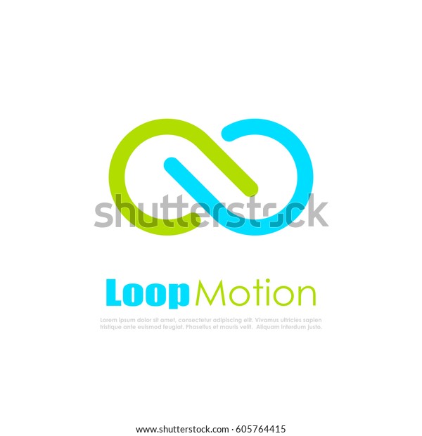 Infinite Loop Motion Abstract Vector Logo Stock Vector Royalty Free 605764415