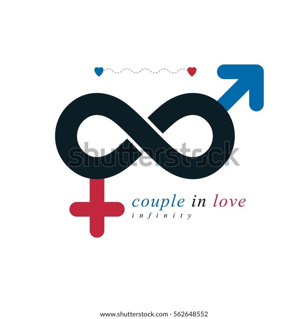 Infinite Love Concept Vector Symbol Created: vector de stock (libre de ...