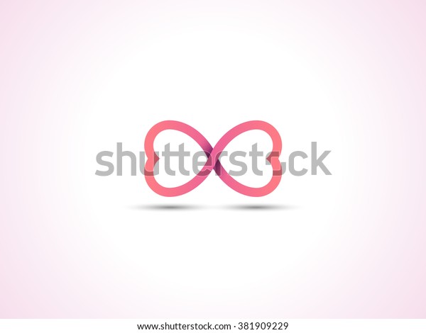 Infinite Love Symbol Endless Symbol Stock Vector (Royalty Free) 381909229
