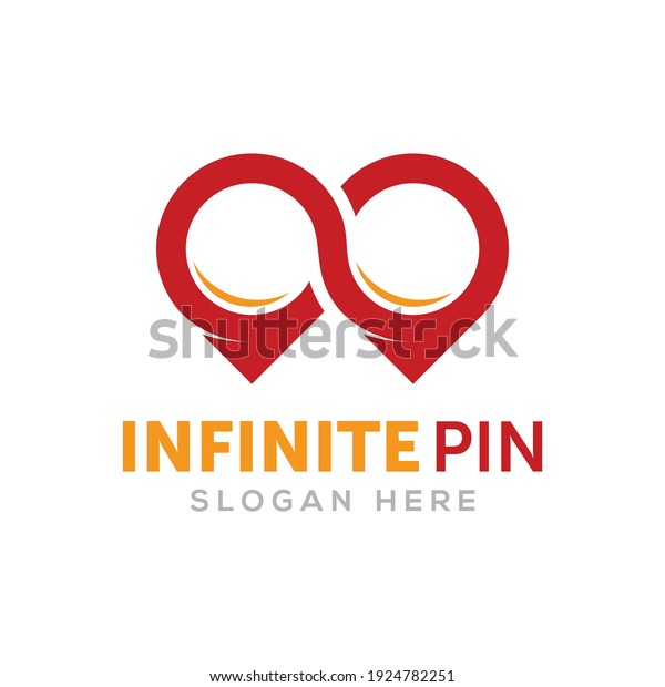 Infinite Pin Logo Design Template Infinite Stock Vector (Royalty Free ...