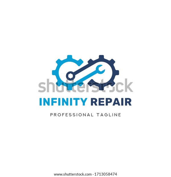 Infinite Repair Logo Template Design Vector Stock Vector (Royalty Free ...