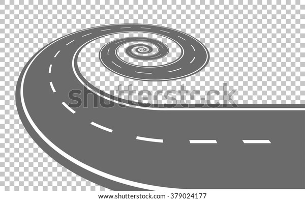 Infinite Road On Transparent Background Vector Stock Vector (Royalty ...