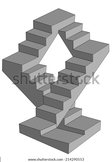 Infinite Stairs Stock Vector (Royalty Free) 214290553