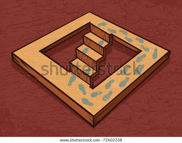 Infinite Stairs Stock Vector (Royalty Free) 72602338