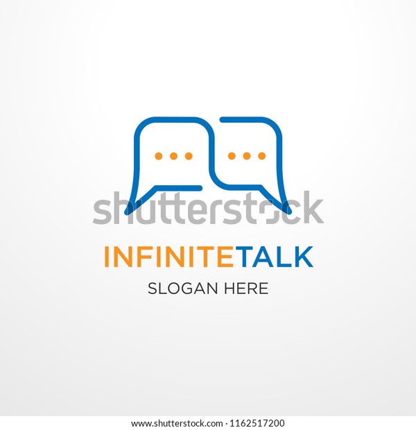 Infinite Talk Logo Template Crattive Concept Stock Vector (Royalty Free ...