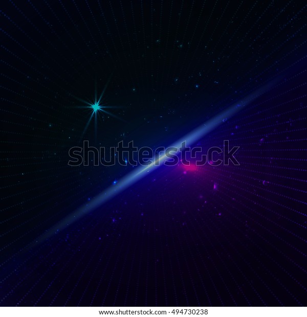 Infinity Abstract Background Stars Neon Light Stock Vector (Royalty ...