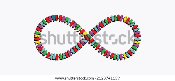 Infinity Autism Puzzle Icon Logo 3d Stock Vector (Royalty Free ...
