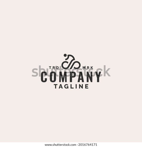 Infinity Bike Line Art Logo Design Stock Vector (Royalty Free ...