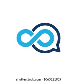 Infinity Chat Logo Icon Design Stock Vector (Royalty Free) 1063221929